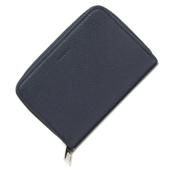 Bally | Bags | Bally Coin Case Black Leather Purse Card Navy Blue Mens ...